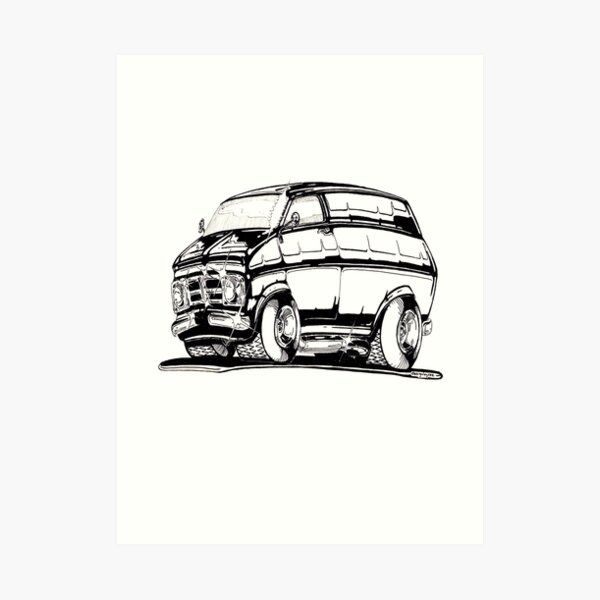 "CF Bedford van 1971" Art Print by designbycee | Redbubble
