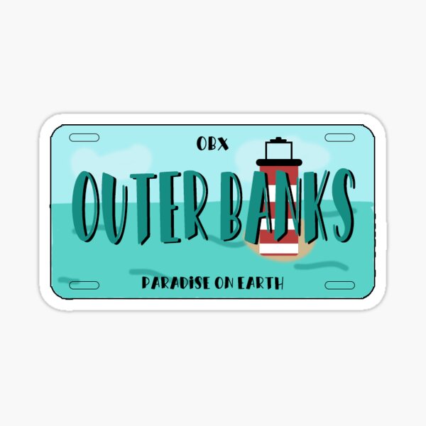 Outer Banks License Plate Sticker For Sale By Brookemic01 Redbubble outer-banks-license-plate-sticker-for-sale-by-brookemic01-redbubble