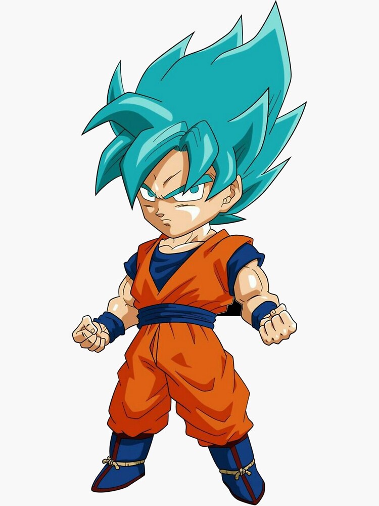 "Goku blue hair" Sticker by Hideky98 | Redbubble