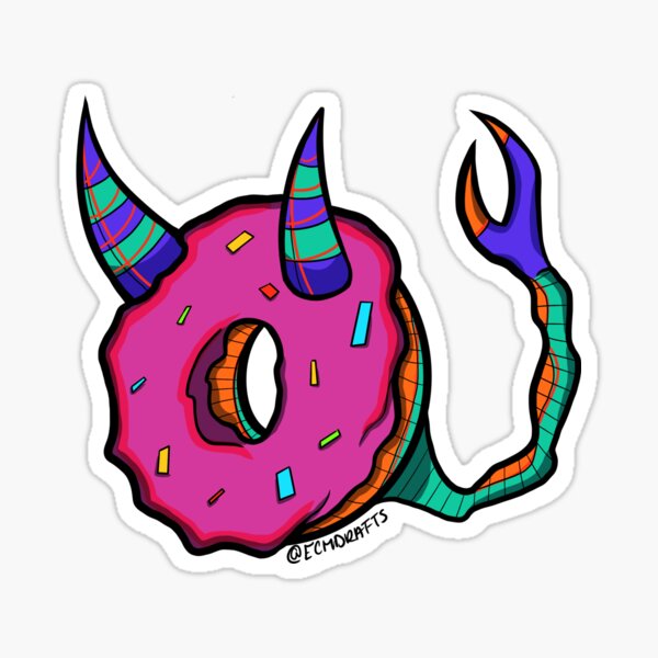 "Sinful Dough " Sticker by ECmDrafts | Redbubble