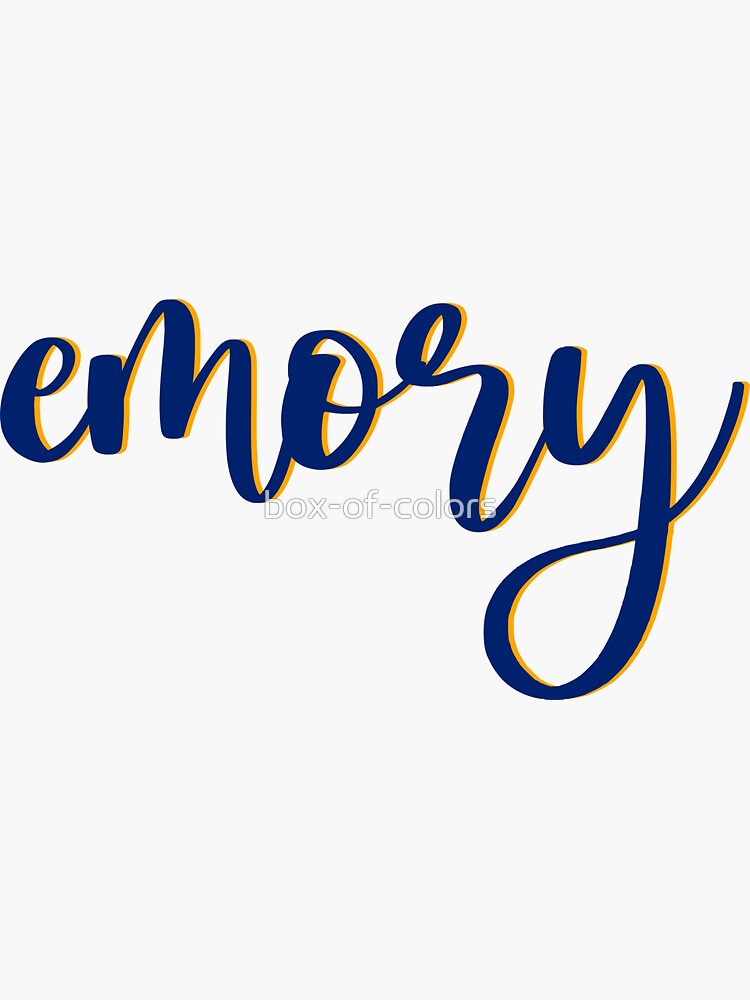 "Emory University" Sticker for Sale by box-of-colors | Redbubble