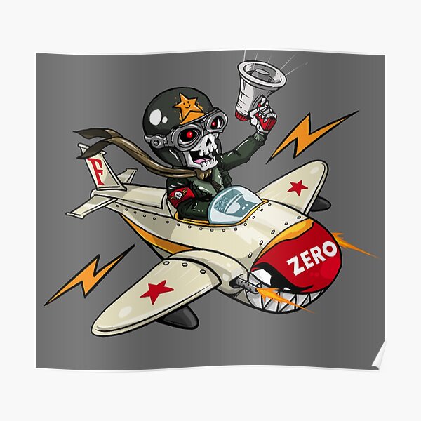 Póster «Avión Zero Fighter - Arte digital» de amalonzoart | Redbubble