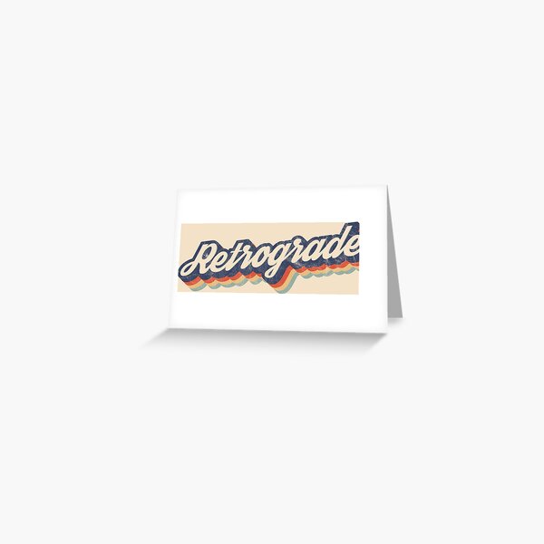 "Retro 70s Style Retrograde Logo " Greeting Card for Sale by Raniyah-B ...