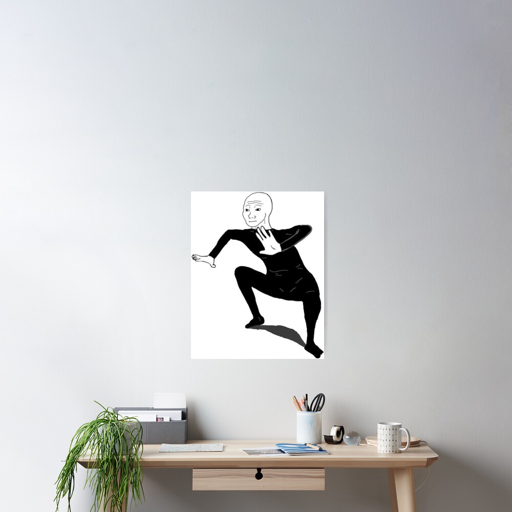 "Abstract Wojak - Feels Guy Meme" Poster for Sale by aliokatan | Redbubble