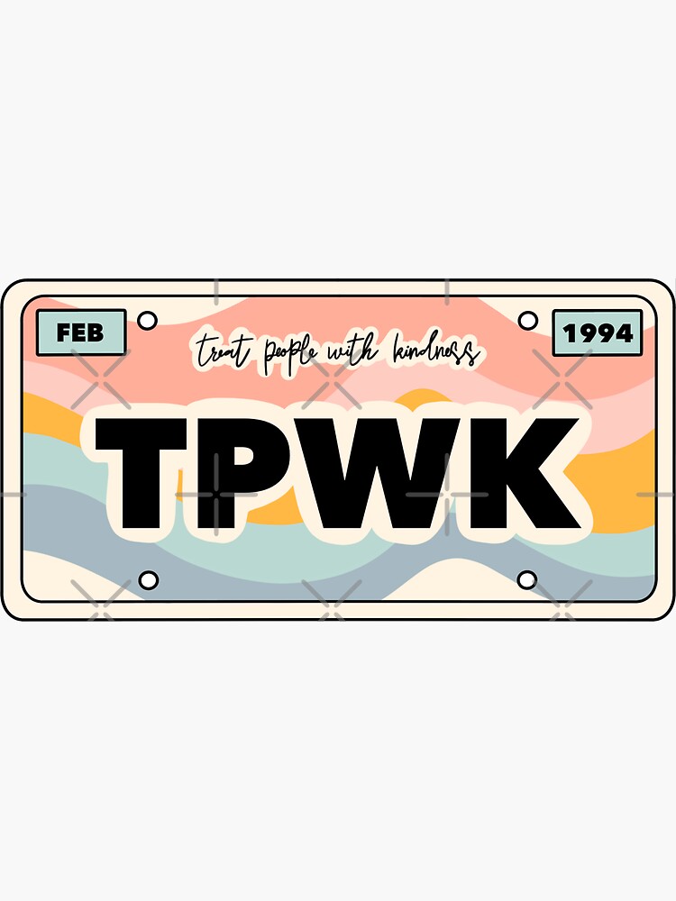 "TPWK License Plate" Sticker for Sale by tayzagdesigns | Redbubble