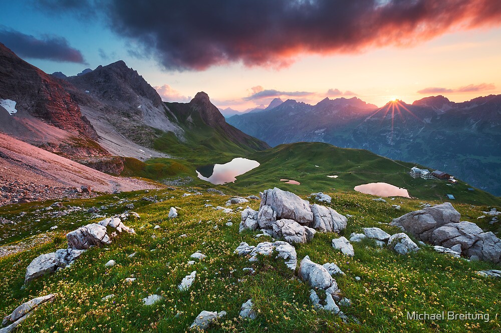 "Alpine Sunset" by Michael Breitung | Redbubble