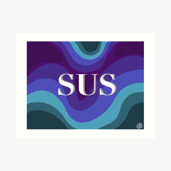 "Sus Aesthetic Sticker - Head Empty Series" Art Print by madisondraws ...