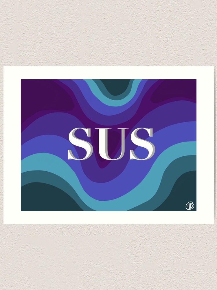 "Sus Aesthetic Sticker - Head Empty Series" Art Print by madisondraws ...