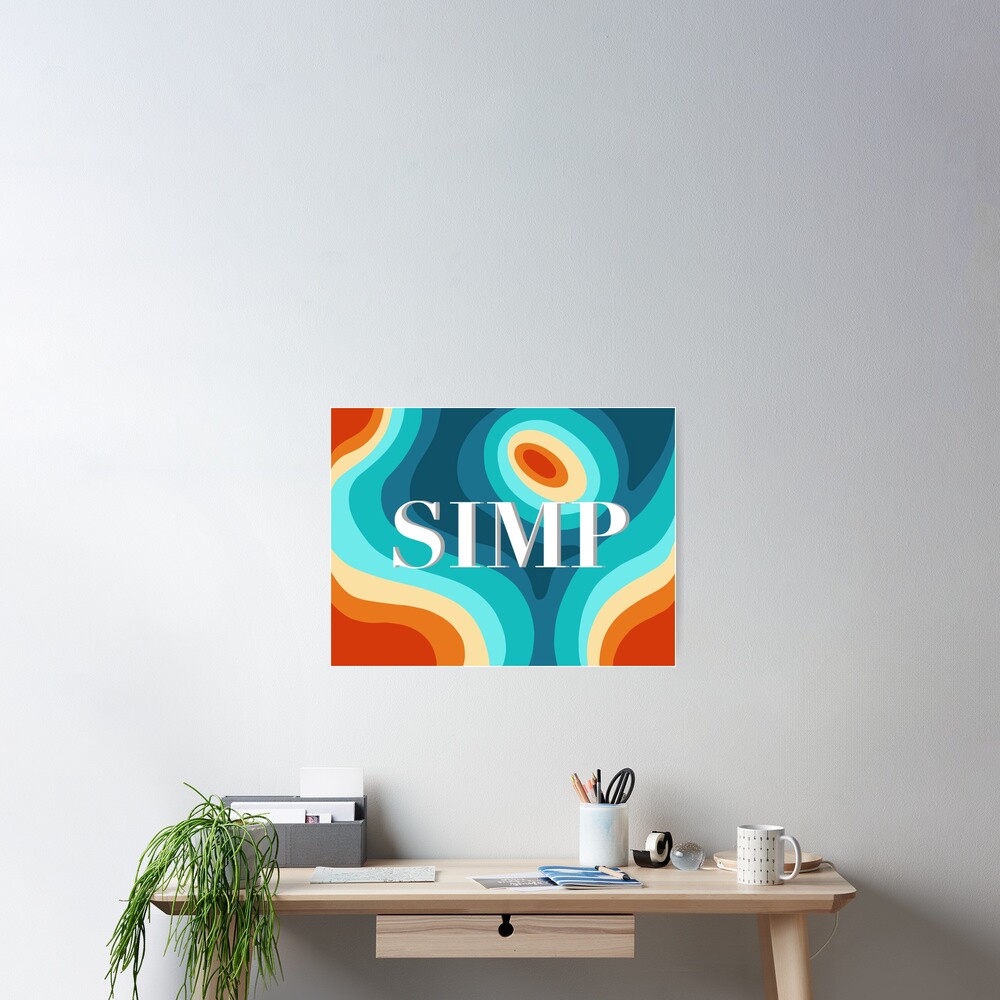 "SIMP Aesthetic Sticker - Head Empty Series" Poster by madisondraws ...