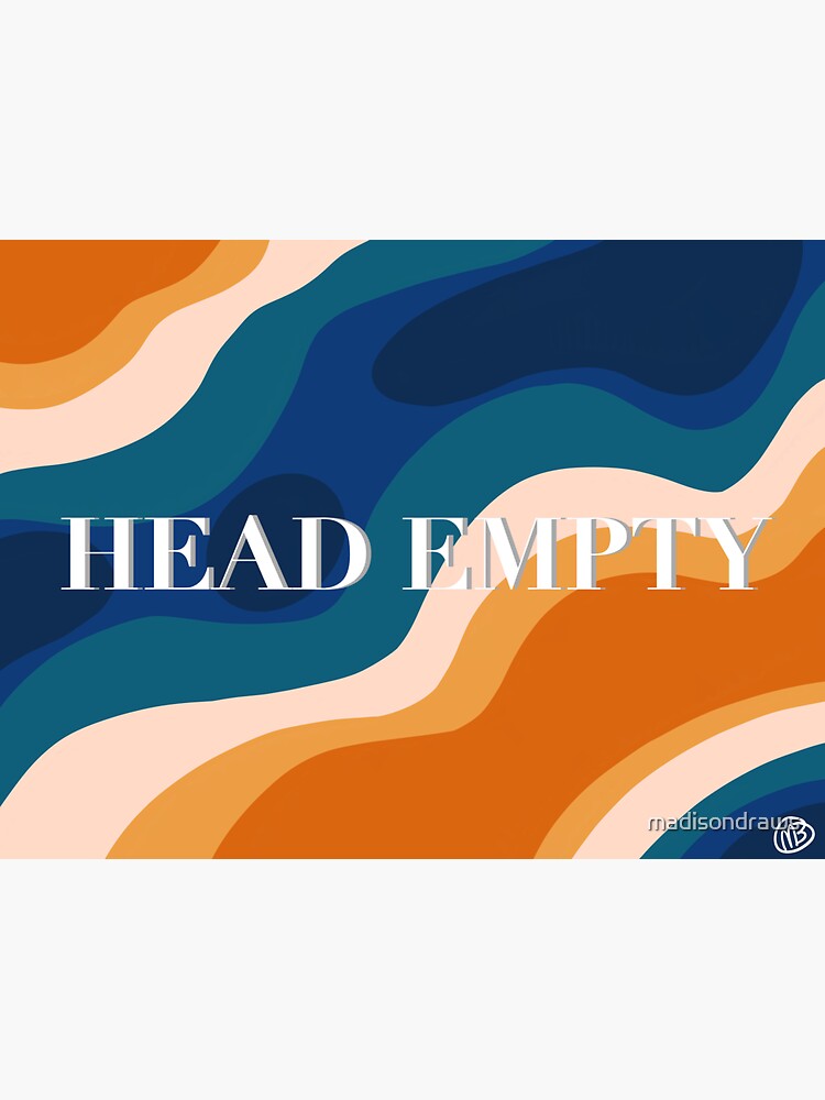 "Head Empty Aesthetic Sticker - Head Empty Series" Sticker by ...