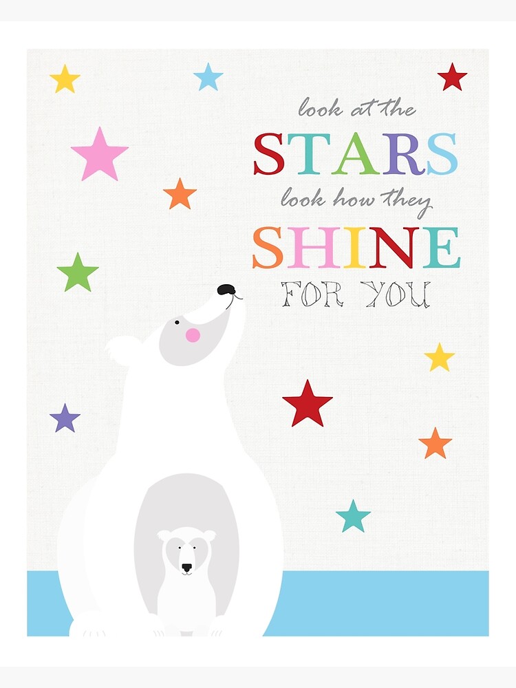 "Polar bears stars shine" Poster by creativemonsoon | Redbubble