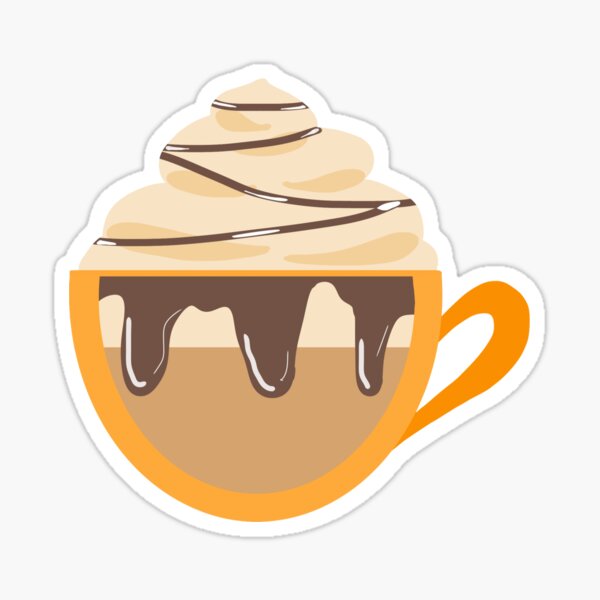 "Mocha Frappuccino in Mug" Sticker for Sale by fluffeeair | Redbubble