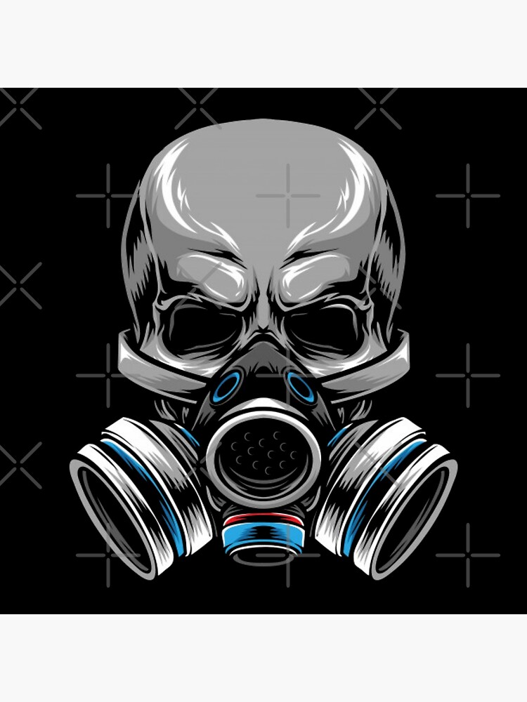 "Human Skull with Gas Mask" Art Print by Anshul18 | Redbubble
