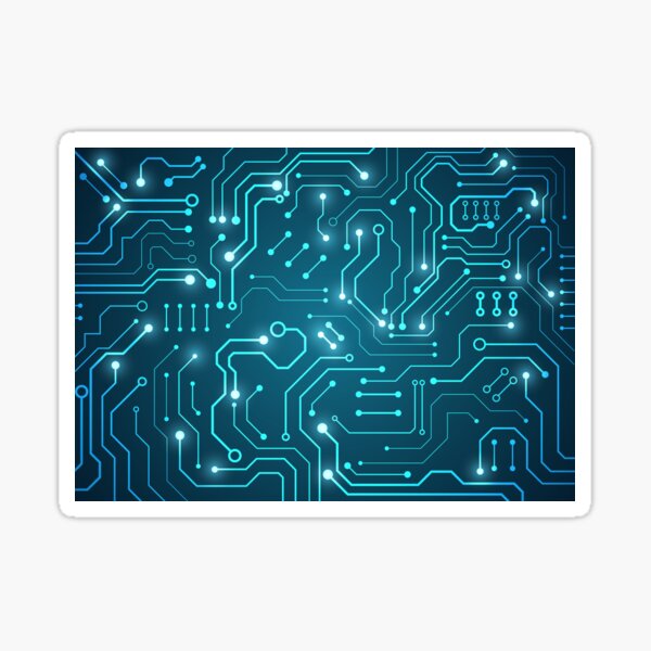 "Amazing Neon Circuit Board" Sticker for Sale by renju1902 | Redbubble