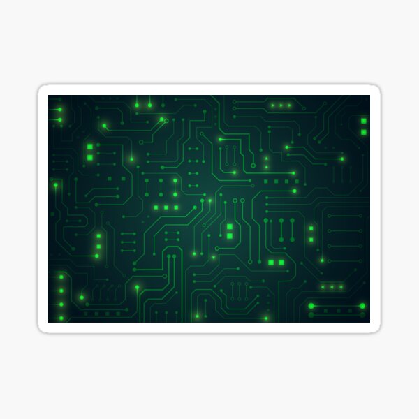 "Amazing Neon Circuit Board" Sticker for Sale by renju1902 | Redbubble