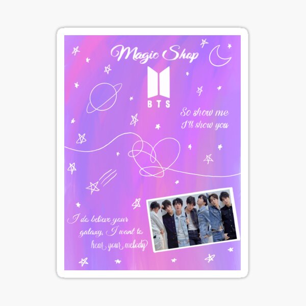 "BTS Magic Shop" Sticker for Sale by jaslynjge | Redbubble