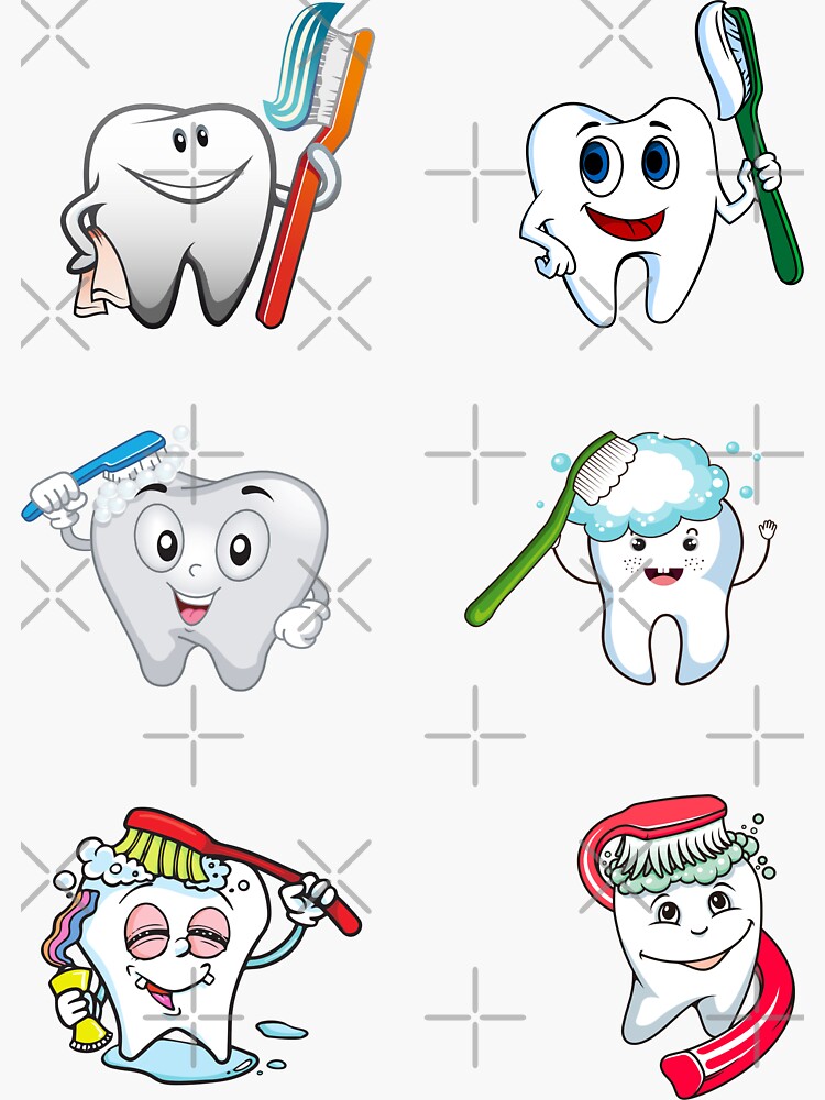 "Brush your teeth kids" Sticker by TwinTailDesigns | Redbubble