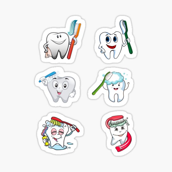 "Brush your teeth kids" Sticker by TwinTailDesigns | Redbubble