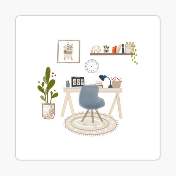 "Working From Home" Sticker by KathrinLegg | Redbubble