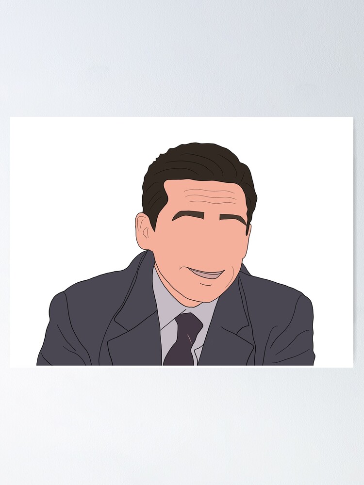 "michael scott digital portrait | the office us " Poster by ...