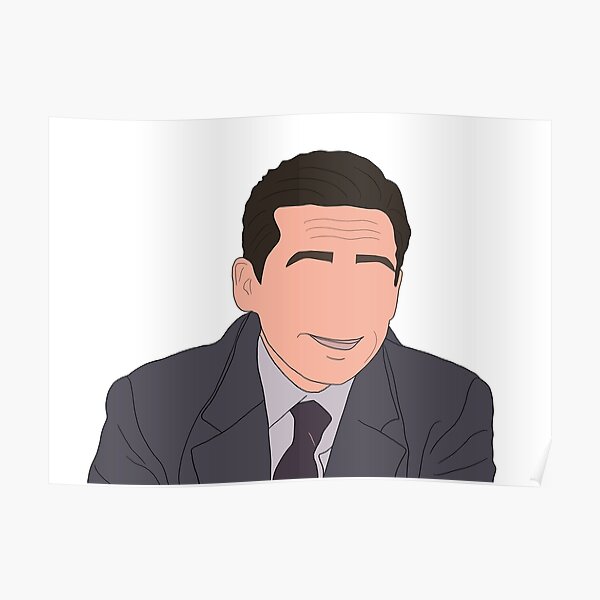 "michael scott digital portrait | the office us " Poster by ...