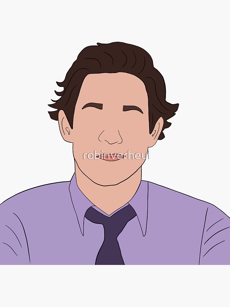 "jim halpert digital portrait | the office us " Sticker for Sale by ...