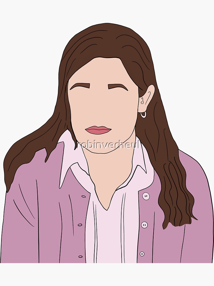 "pam beesly digital portrait | the office us " Sticker for Sale by ...