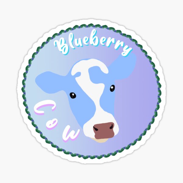 "Blueberry cow" Sticker by dontuhatethat | Redbubble