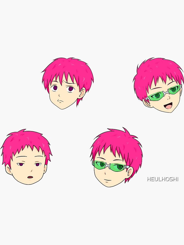 "Tiny Kusuo Saiki Sticker set" Sticker by HEULHOSHI | Redbubble