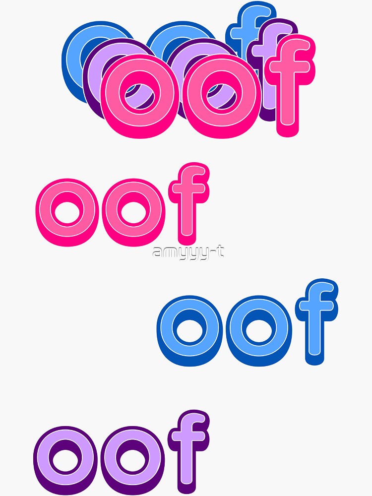 oof” Sticker Pack" Sticker by amyyy-t | Redbubble