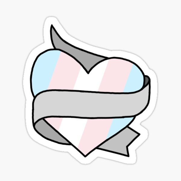 "pastel trans pride heart" Sticker by mxgancrxxd | Redbubble