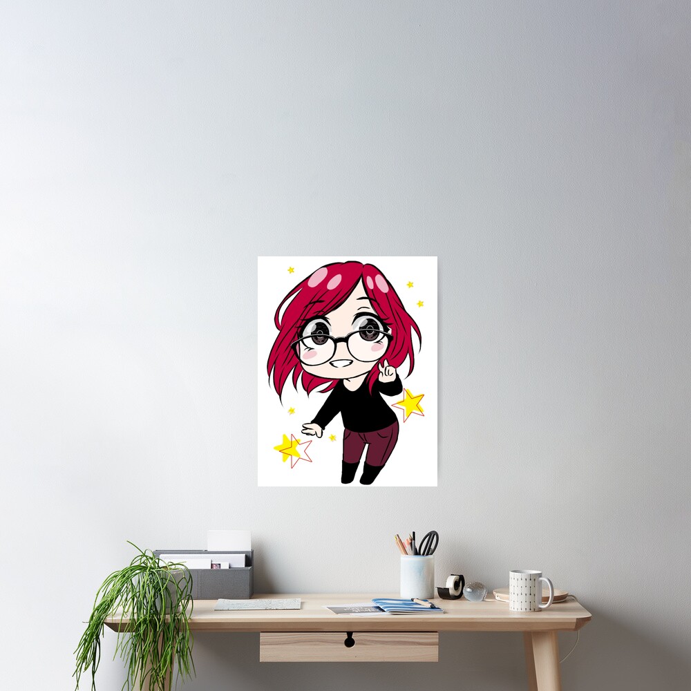 "Anime girl logo" Poster by CherryArt331 | Redbubble