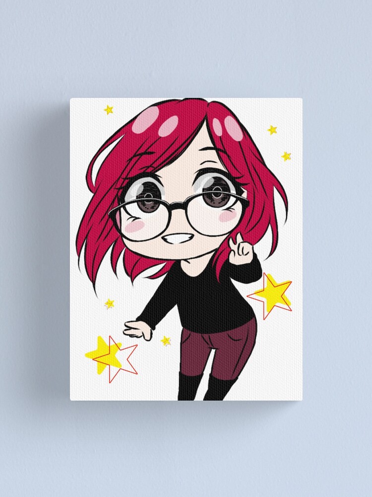 "Anime girl logo" Canvas Print for Sale by CherryArt331 | Redbubble
