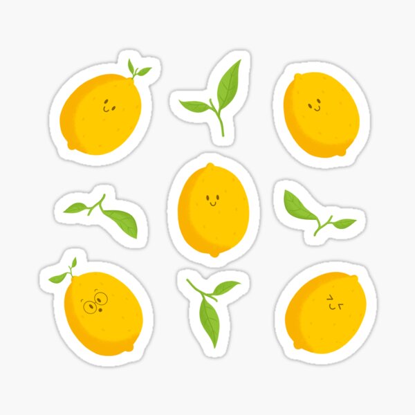 "Happy Lemons" Sticker by cartoonbeing | Redbubble