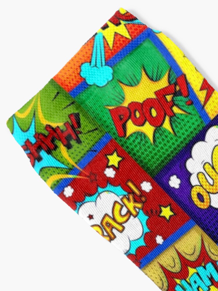 "Colorful Comic Book Panels" Socks for Sale by Alondra | Redbubble