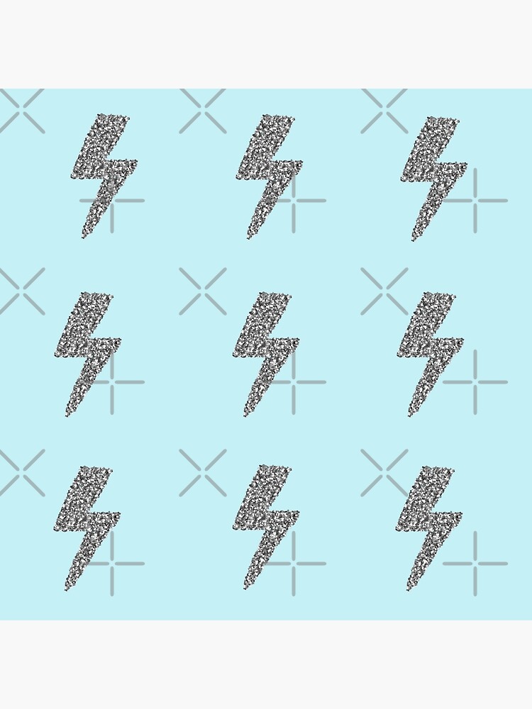 "glitter silver lightning bolt sticker pack" Photographic Print by ...