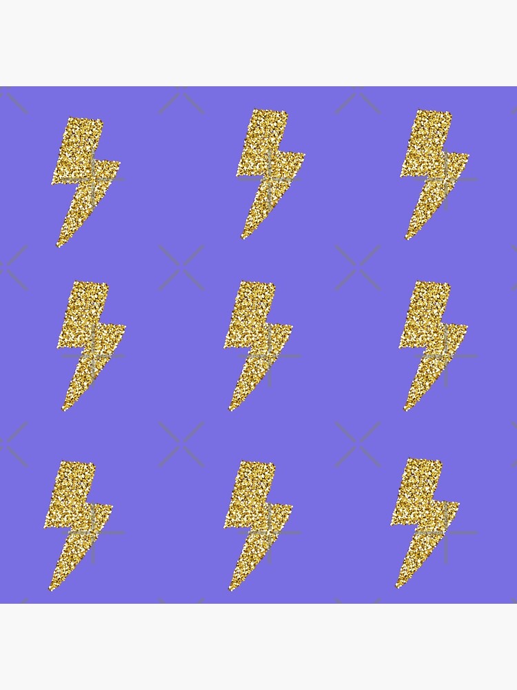 "gold glitter lightning sticker pack" Poster by JelenaHoman | Redbubble