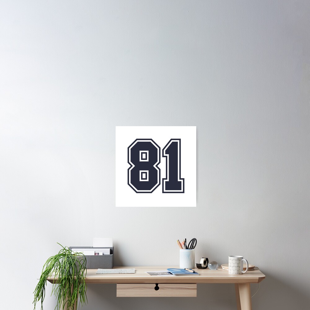 "81 Sports Number Eighty-One" Poster for Sale by HelloFromAja | Redbubble