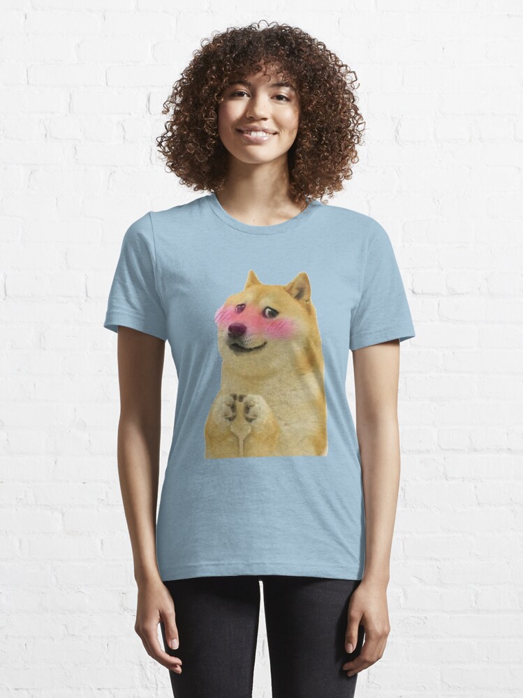 "Shy Doge Funny Meme Cheems Shina Inu Mask For Doge Lovers" T-shirt for ...