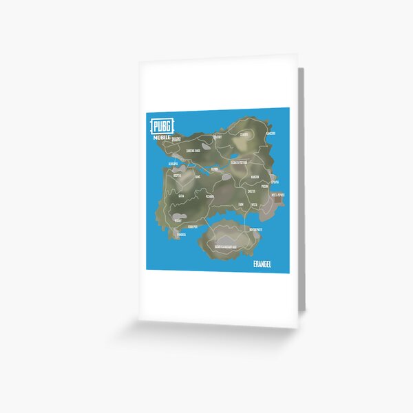 "Erangel Map -Pubg-" Greeting Card by Engin1881 | Redbubble