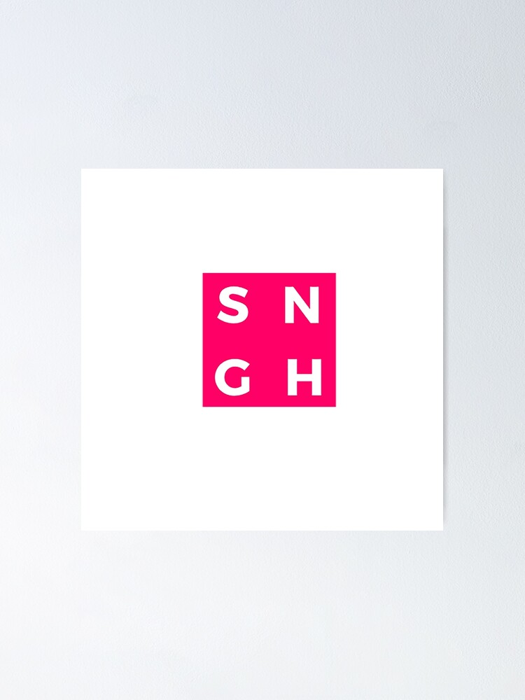 "SNGH Retro Letter Design" Poster for Sale by DSJ2020 | Redbubble