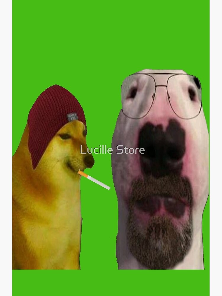 Lámina metálica «Funny Cheems And Walter Doge Funny Meme T-shirts ...