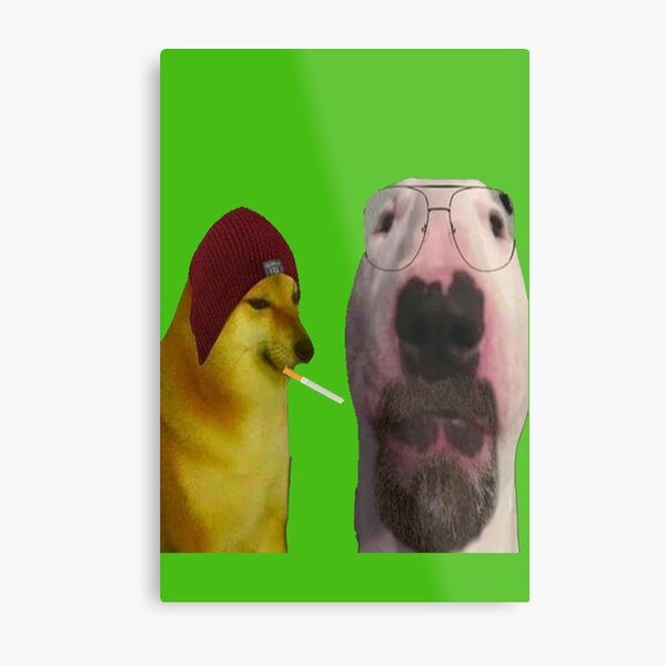 Lámina metálica «Funny Cheems And Walter Doge Funny Meme T-shirts ...