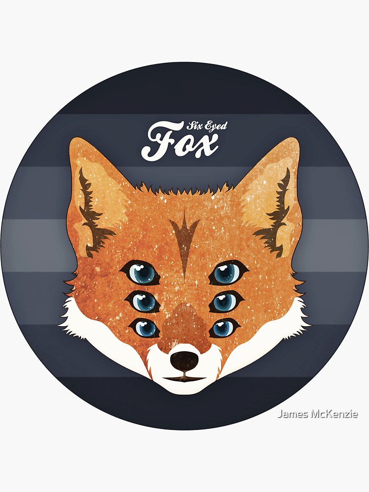 "Six Eyed Fox" Sticker by JayCougar | Redbubble