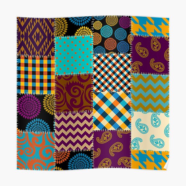 "Patchwork pattern" Poster for Sale by tkdesignThings | Redbubble