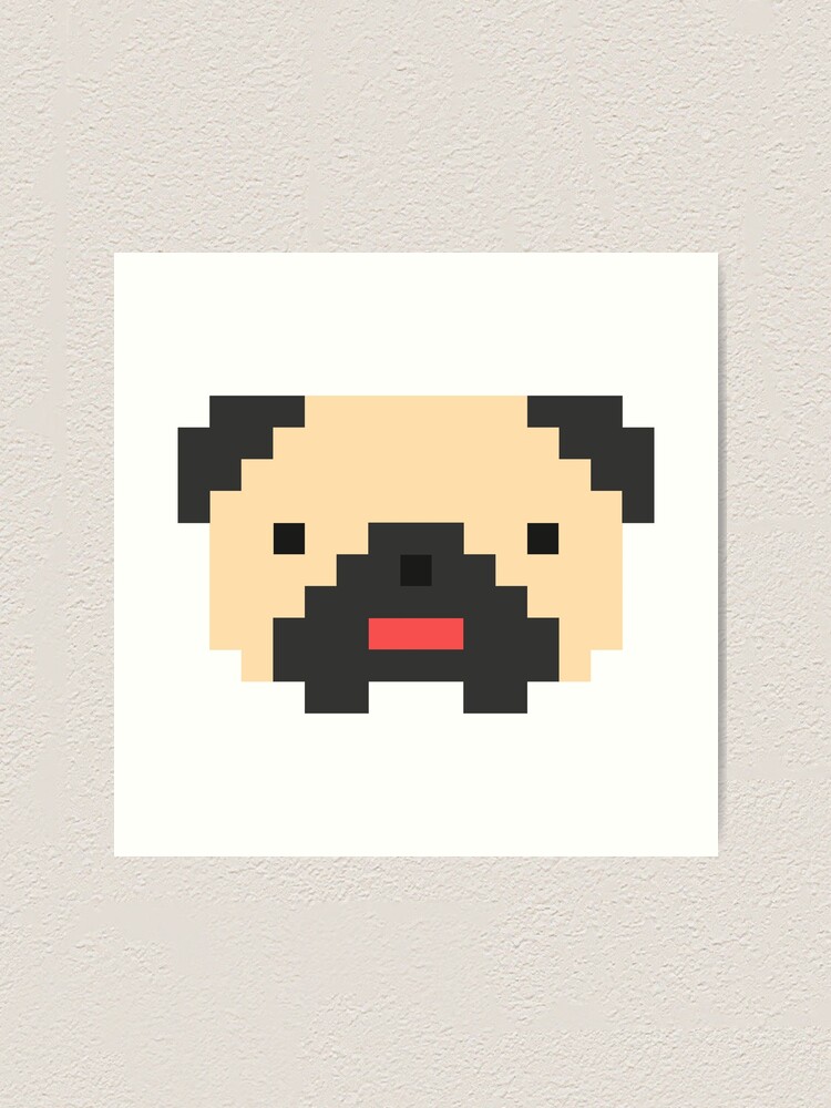 "Pug - Minimal Pixel Art" Art Print for Sale by pixelenpisi | Redbubble