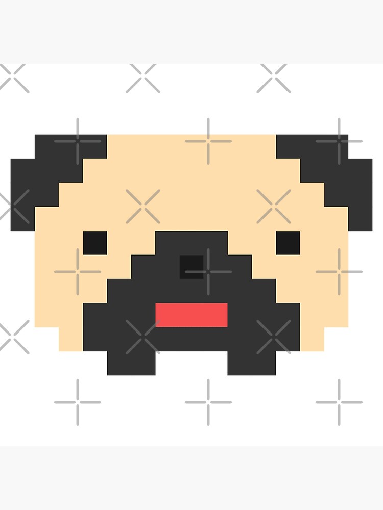 "Pug - Minimal Pixel Art" Art Print for Sale by pixelenpisi | Redbubble