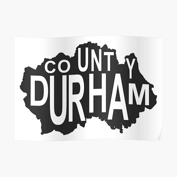 "County Durham Map Text Silhouette" Poster for Sale by GeorgeLemon ...