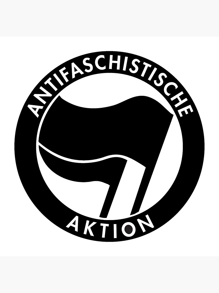 "Large Black Antifa Logo" Art Print for Sale by justaNBAfan2 | Redbubble