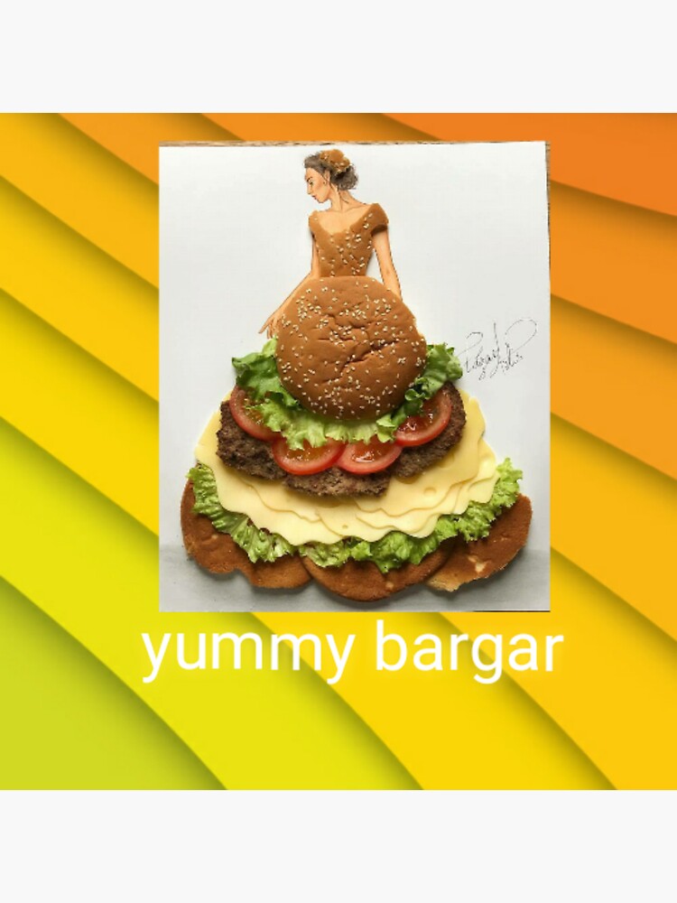 "Bargar design " Sticker by Sanjana225 | Redbubble